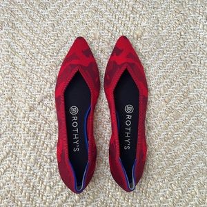 Rothy's | Shoes | Rothys Red Camo Pointed Toe Flats | Poshmark